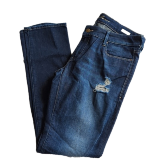 Mavi | Jeans | Mavi Darker Wash Distressed Emma Relaxed Straight Leg ...